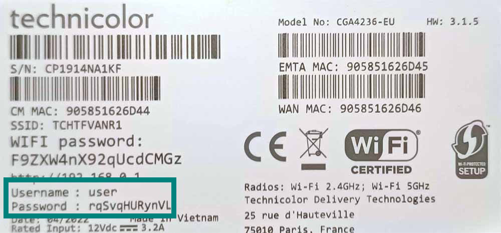 Technicolor CGA4236 -kaapelimodeemi | Asiakastuki